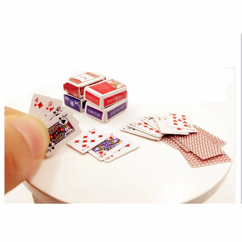 Miniature Playing Cards Set (4 boxes and 2 card decks) – Tiny Must Haves