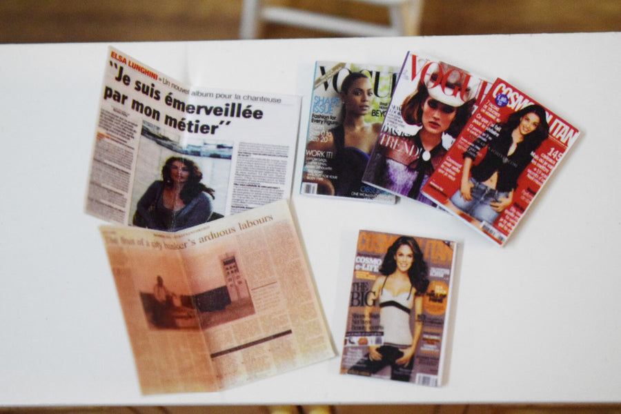 Miniature Magazines and Newspapers (6 pcs/set) – Tiny Must Haves